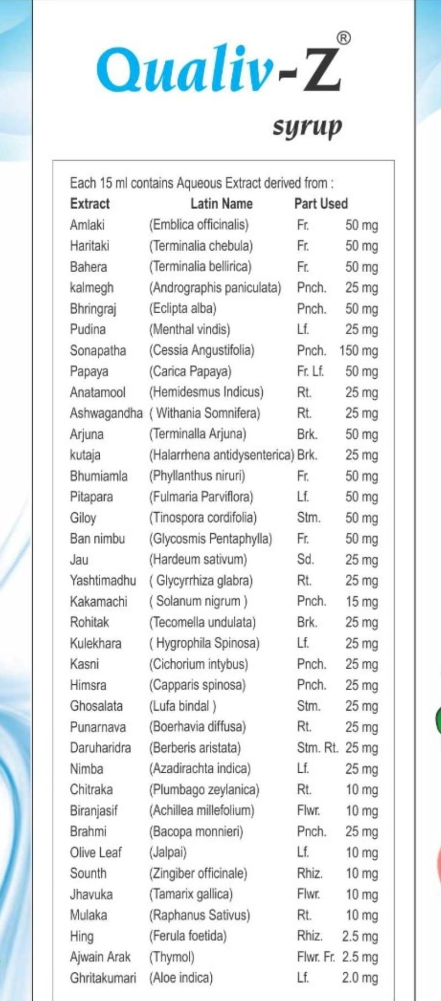 QUALIV-Z Best Ayurvedic Liver Detox Tonic Syrup (Sugar Free) - Quality ...