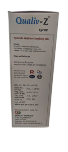 QUALIV-Z Best Ayurvedic Liver Detox Tonic Syrup (Sugar Free) - Quality ...